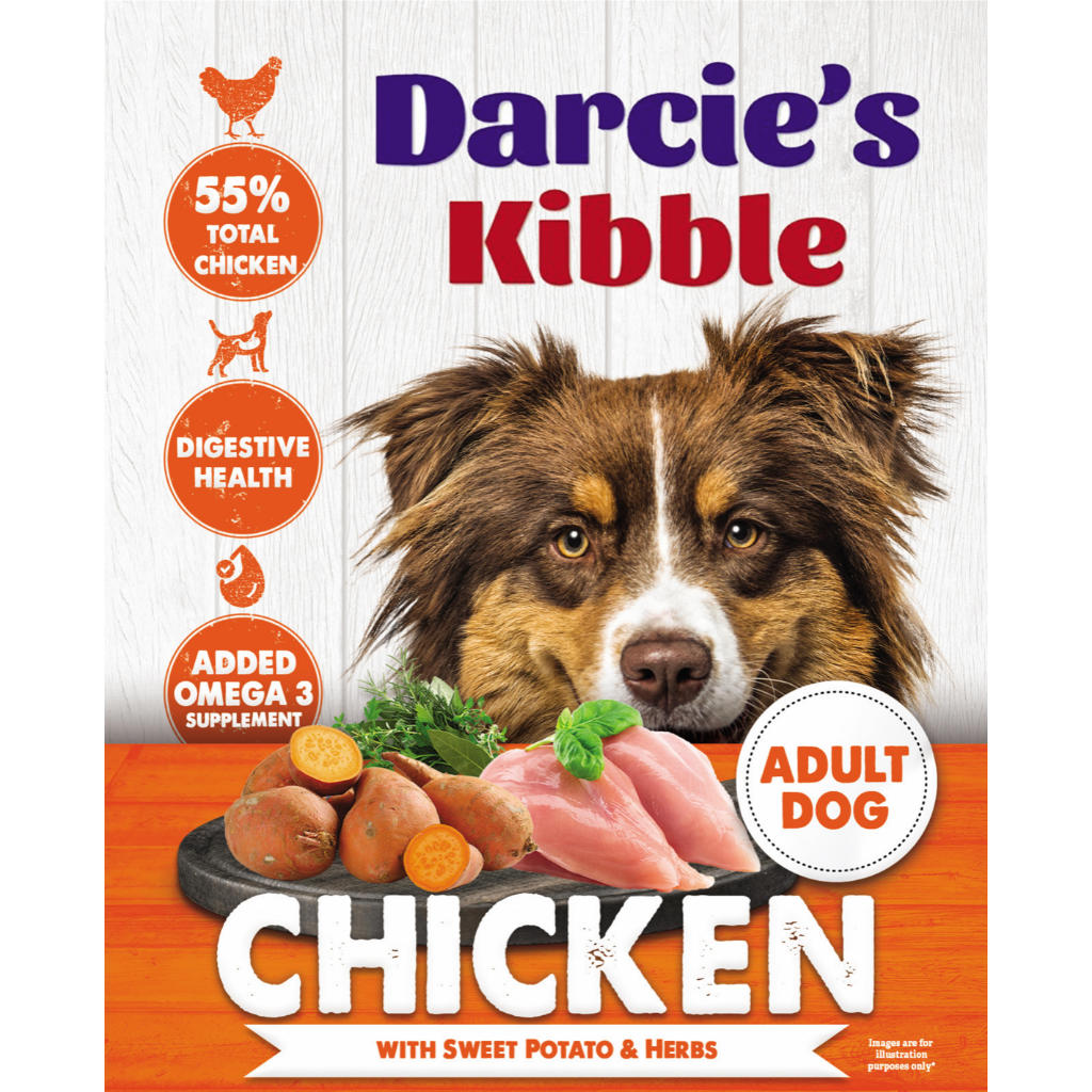 Darcie's Kibble Chicken with Sweet Potato & Herbs – Canine Aqua Splash